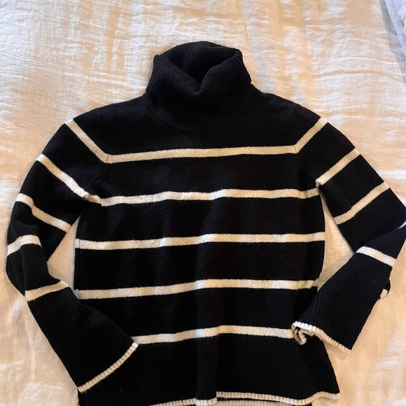 Altar'd State | Sweaters | Cozy Black And White Striped Turtleneck ...